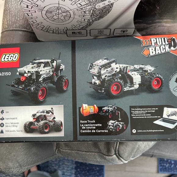 Lego | Toys | Lego Pullback Race Truck Black White Red | Poshmark